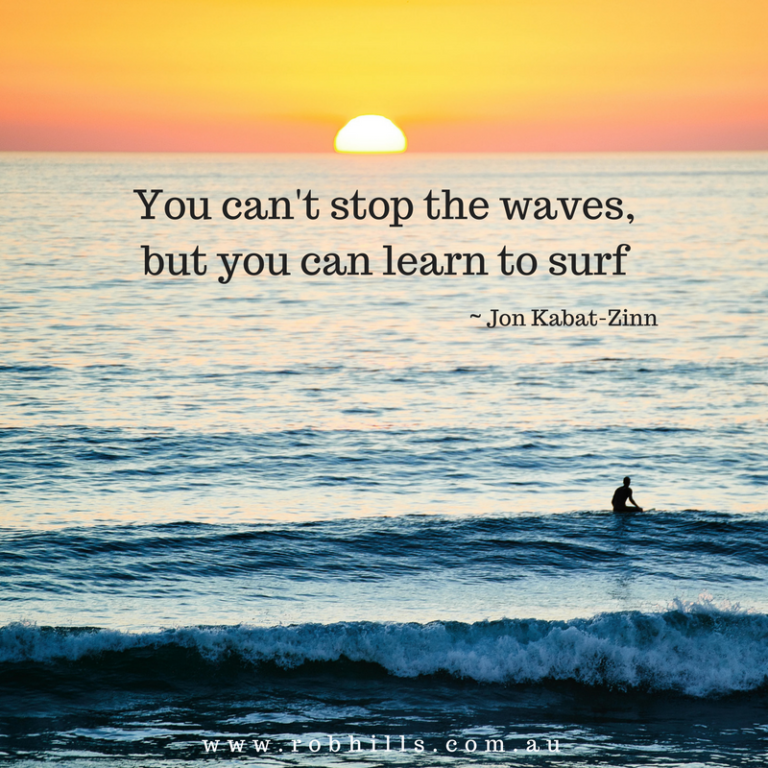 Quote: You can't stop the waves... - Rob Hills